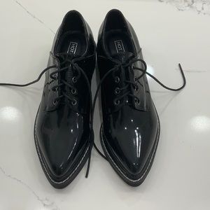 Shoes | Black Patent Pointy Toe Oxford Shoes | Poshmark